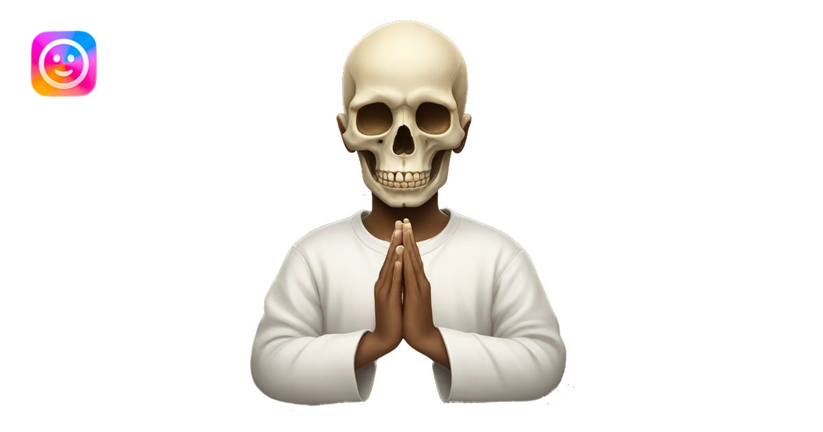 Skull Pray Emoji Ai Emoji Generator