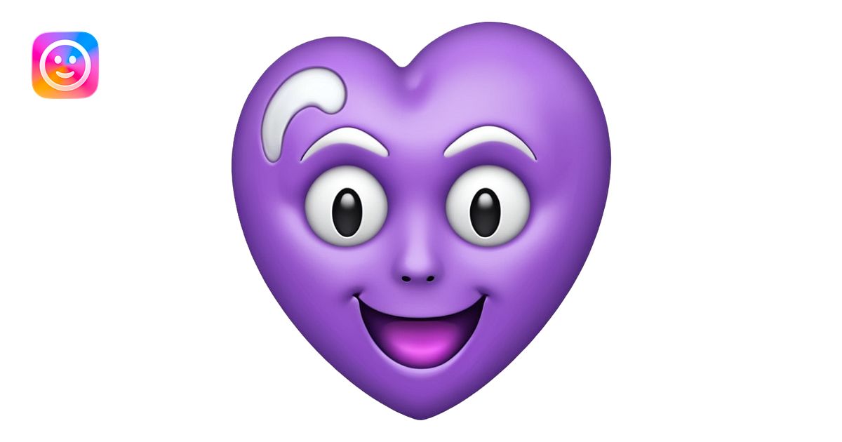 Light purple heart emoji with a Ghostface face emoji | AI Emoji Generator