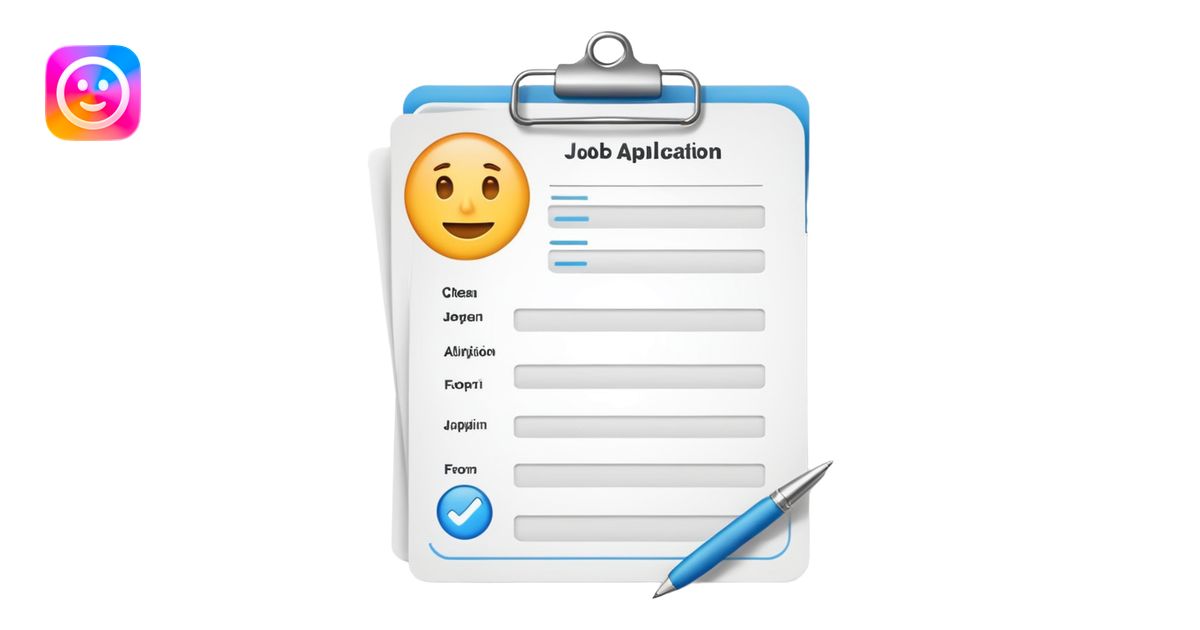 job application form emoji | AI Emoji Generator
