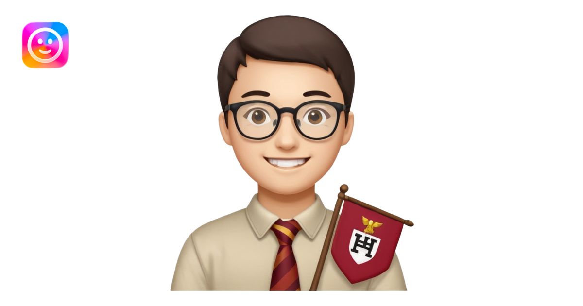 smiling student with glasses holding a Harvard pennant labeled 'Ivan ...
