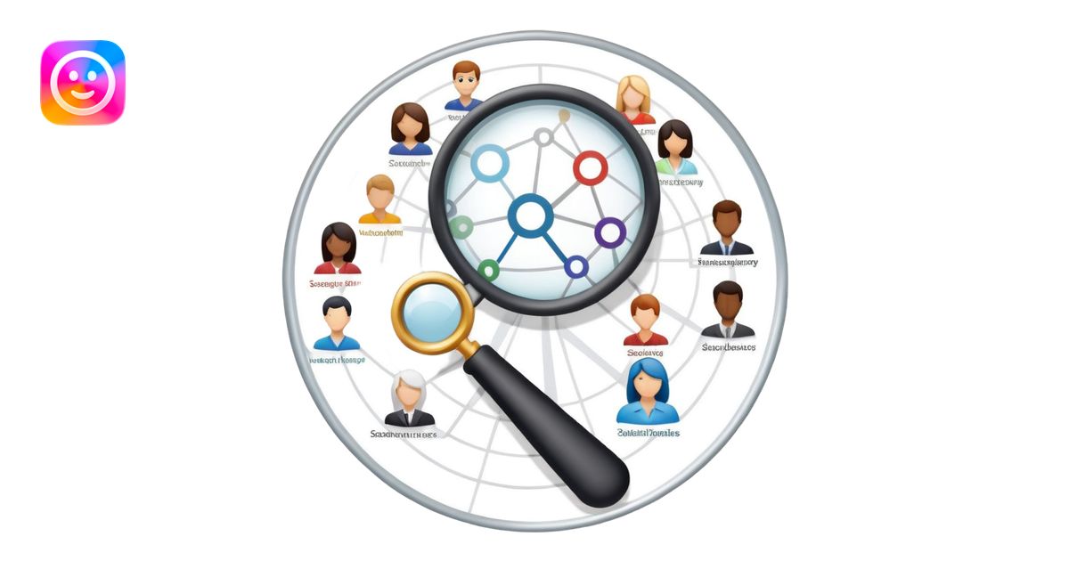 An icon featuring a group of diverse people, a social network diagram ...