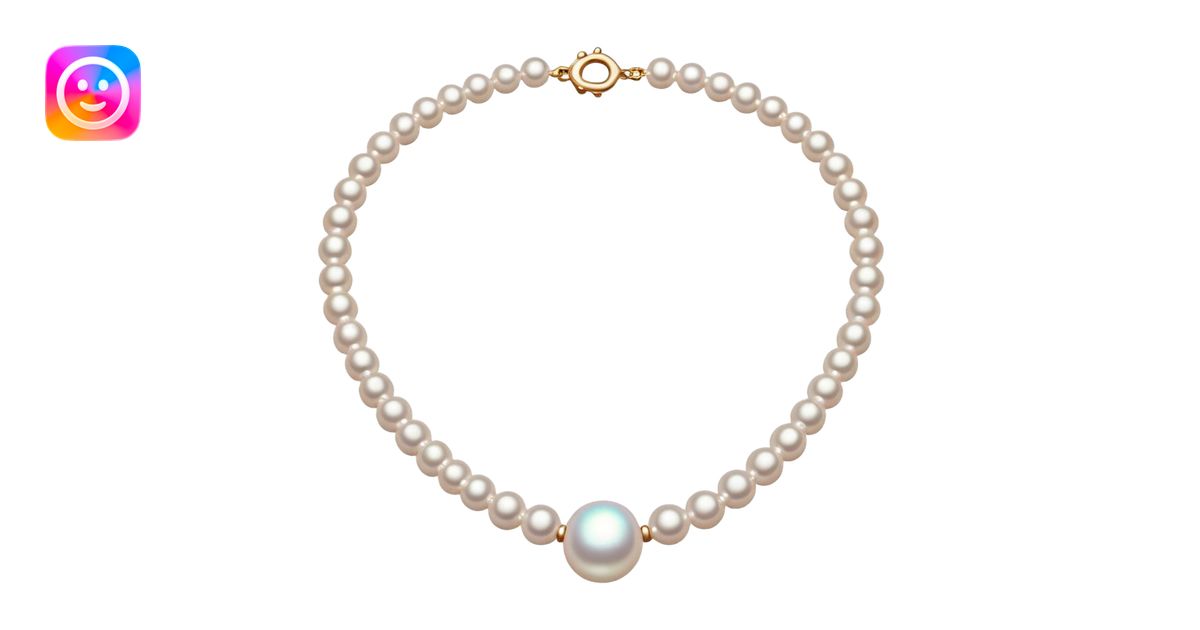 Pearl Necklace emoji | AI Emoji Generator