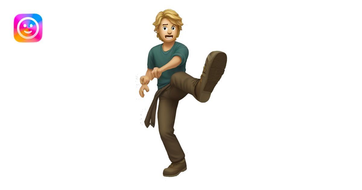 kicked emoji | AI Emoji Generator