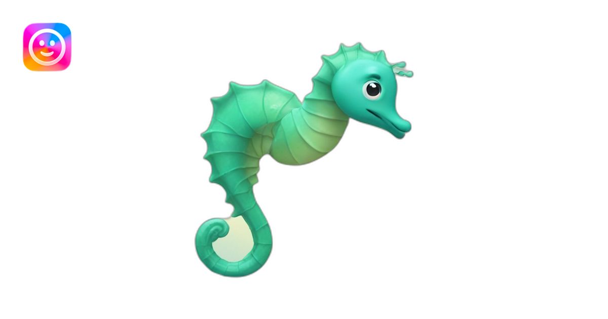 seahorse emoji is doing a somersault emoji | AI Emoji Generator
