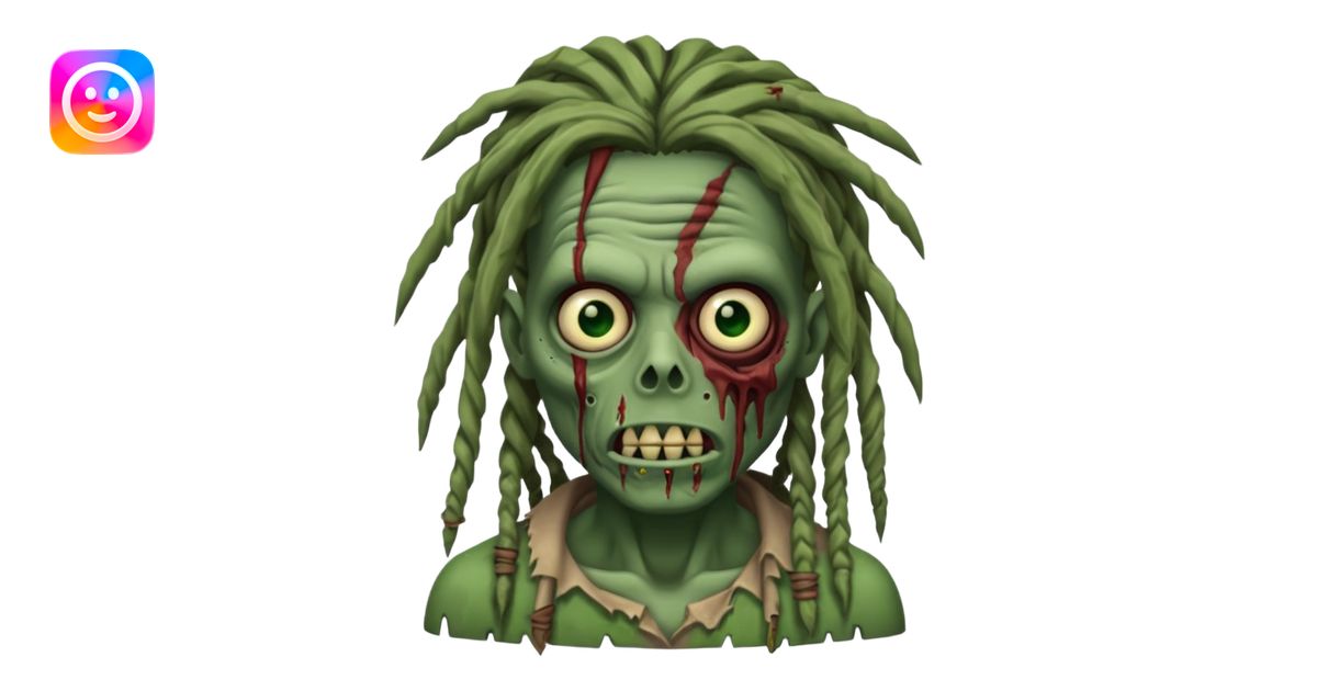 create zombie with dreadlocks emoji | AI Emoji Generator