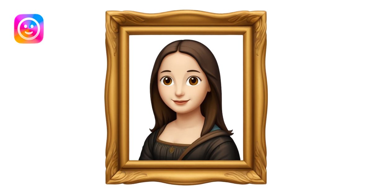 Mona Lisa inside of a picture frame emoji | AI Emoji Generator