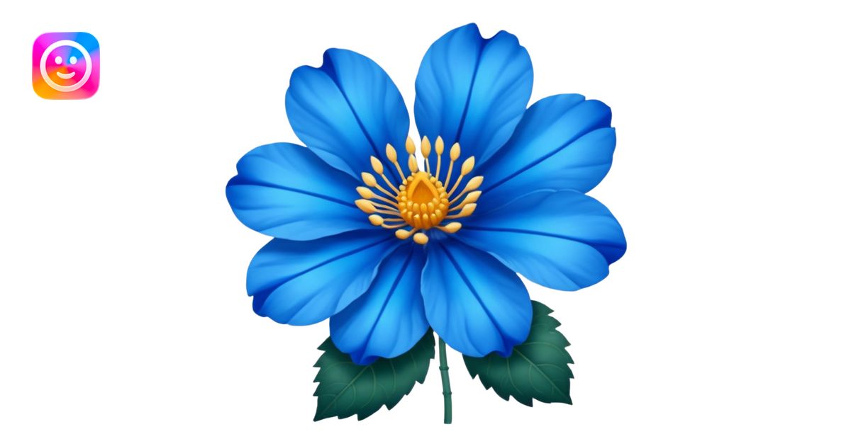 flor azul kaiser emoji | AI Emoji Generator