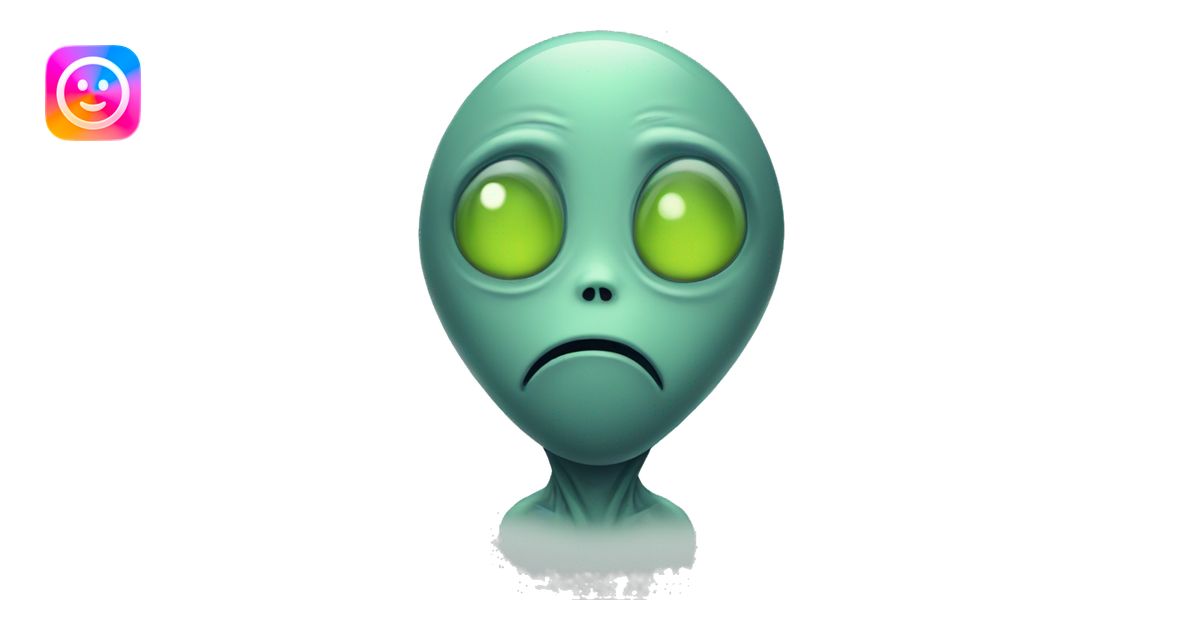 sad alien emoji | AI Emoji Generator