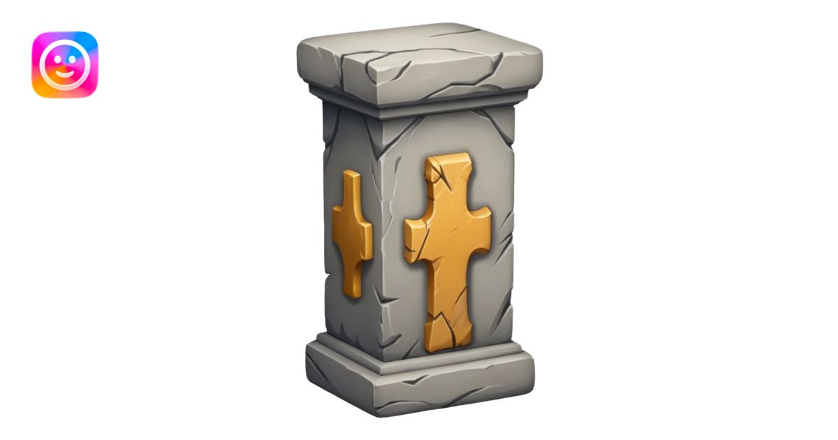 create a dnd style stone pillar.png using 48x48 pixels size emoji | AI ...