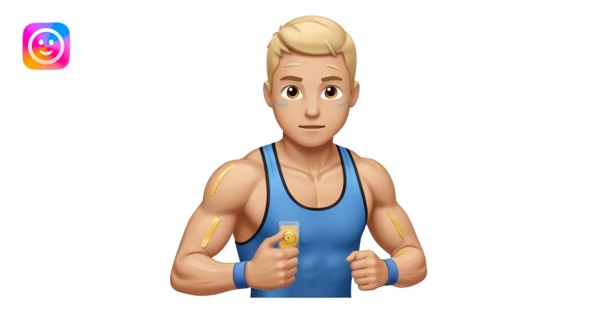runner finishing a race going through finish tape emoji | AI Emoji ...