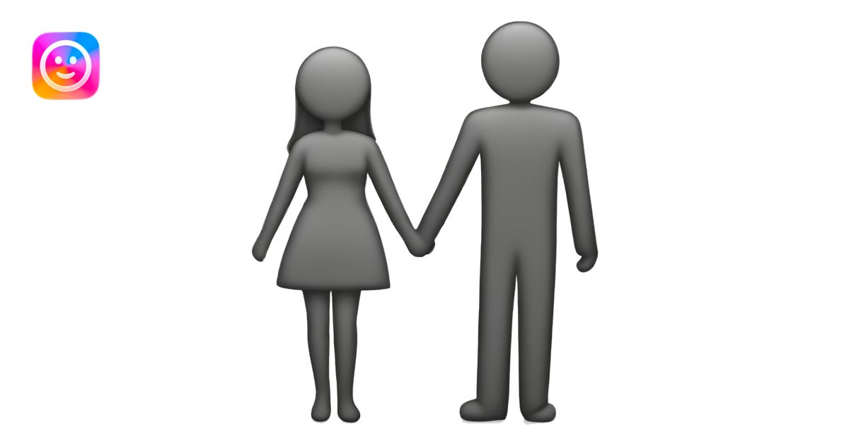 male and female Stick figure looking around the corner together emoji ...