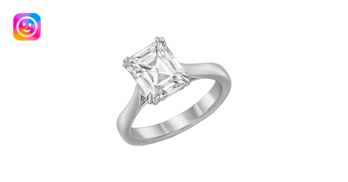 radiant cut engagement ring emoji | AI Emoji Generator
