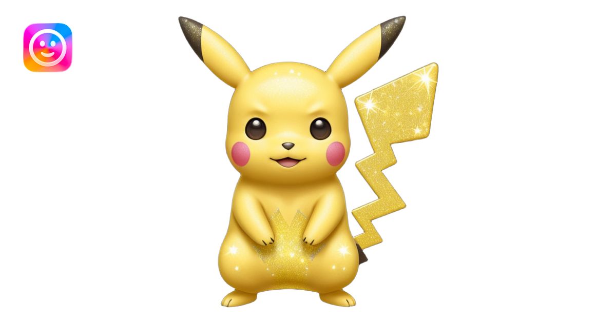 glitter pokemon pikachu emoji | AI Emoji Generator