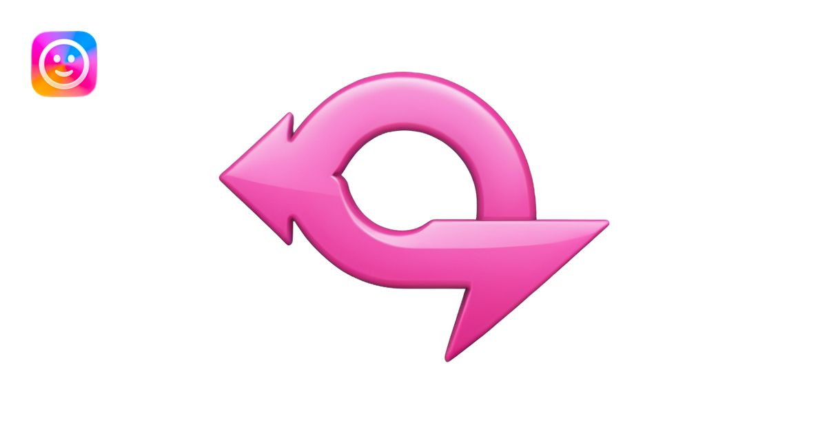 Pink curved go back arrow emoji | AI Emoji Generator