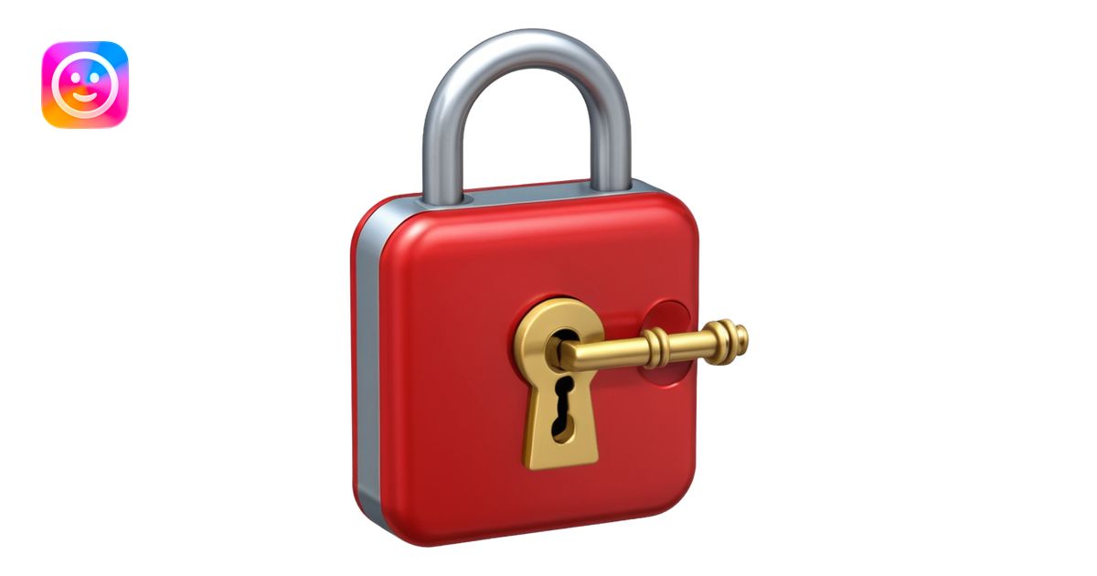 Closed padlock with a key inserted into it emoji | AI Emoji Generator
