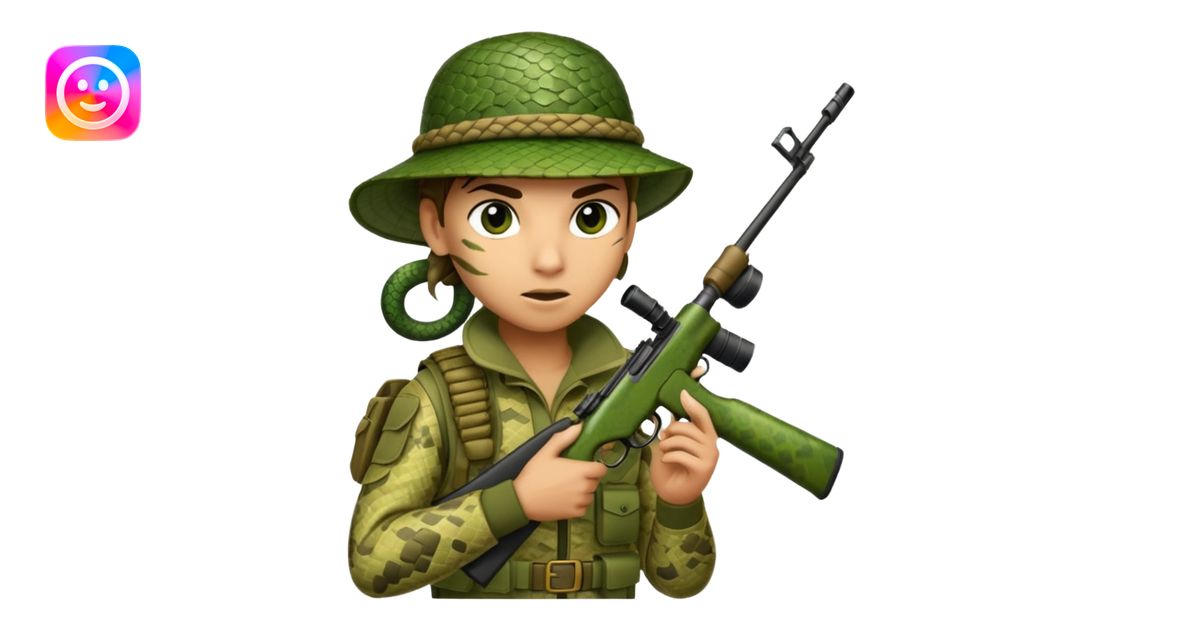 A snake sniper emoji | AI Emoji Generator