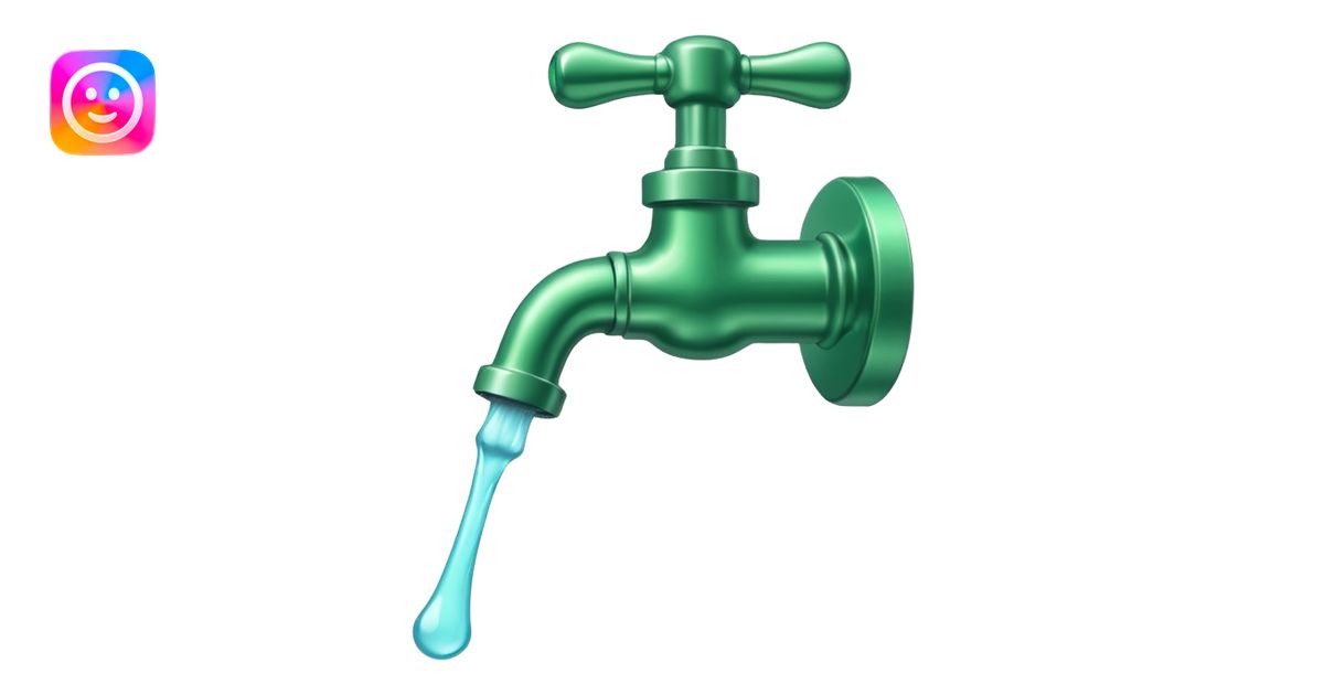 Green water tap emoji | AI Emoji Generator
