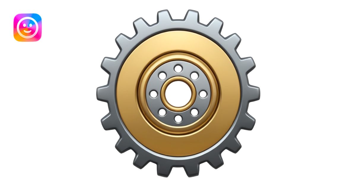 gear emoji modern professional design for business presentation emoji ...