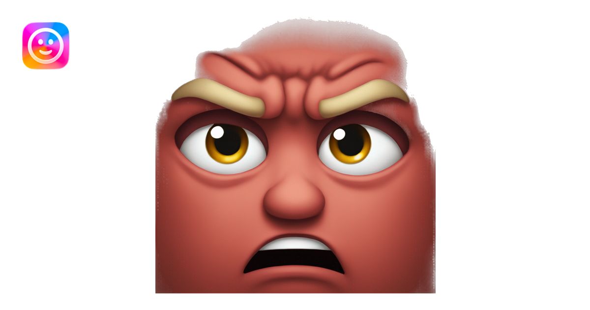 Angry very very angry red face emoji | AI Emoji Generator