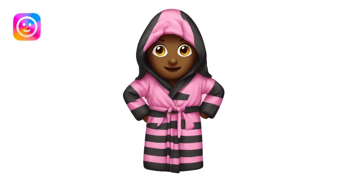 black and pink striped robe emoji | AI Emoji Generator