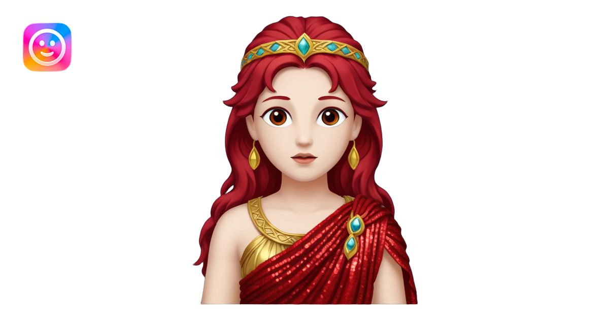 Vesta, Goddess from Hearth Roman Deities with long dark red hair, red ...