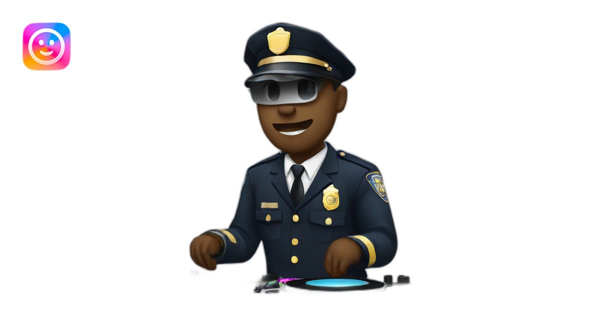 Cop djing emoji | AI Emoji Generator