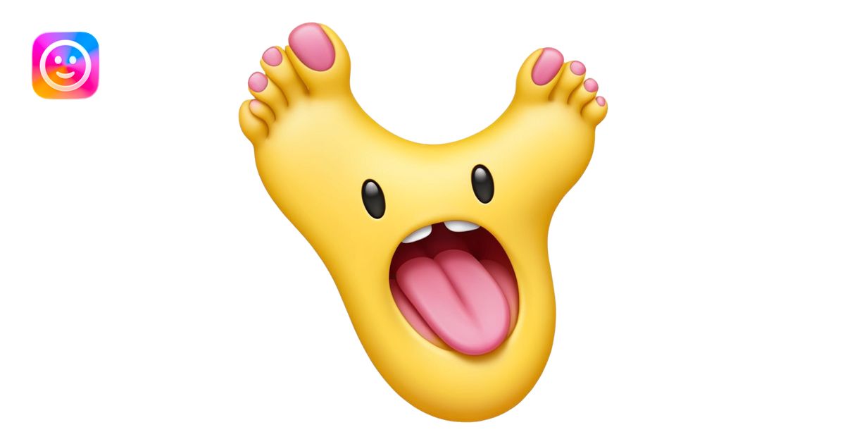 Tongue out emoji with toes emoji | AI Emoji Generator