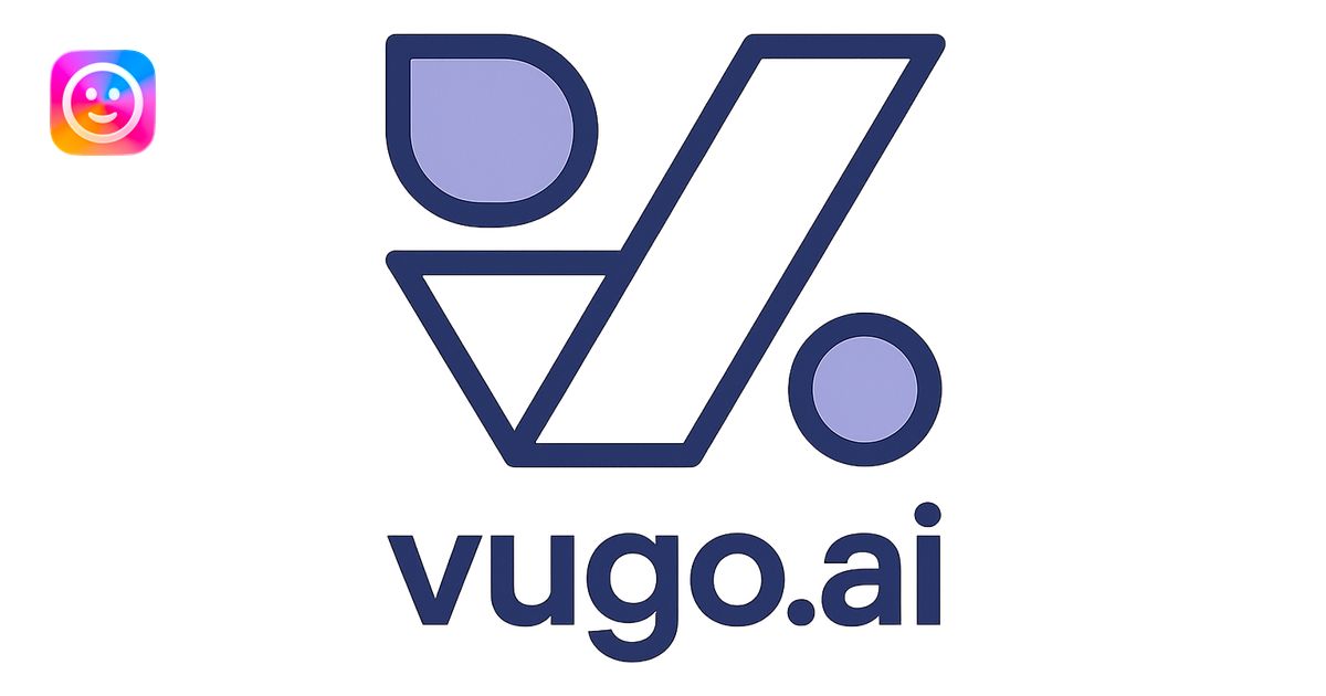 logo for vugo.ai, bold geometric shapes, futuristic, minimal color ...