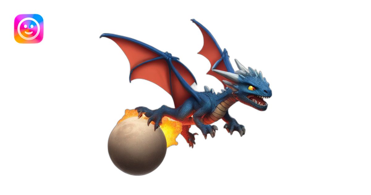 Chucky as a dragon flying to the death star emoji | AI Emoji Generator