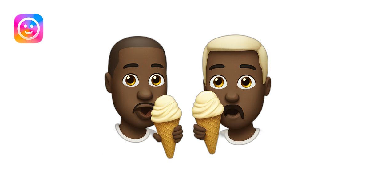 kanye-west-eating-ice-cream emoji | AI Emoji Generator