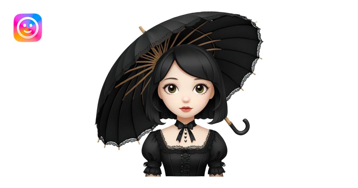 Gothic Lolita girl emoji | AI Emoji Generator