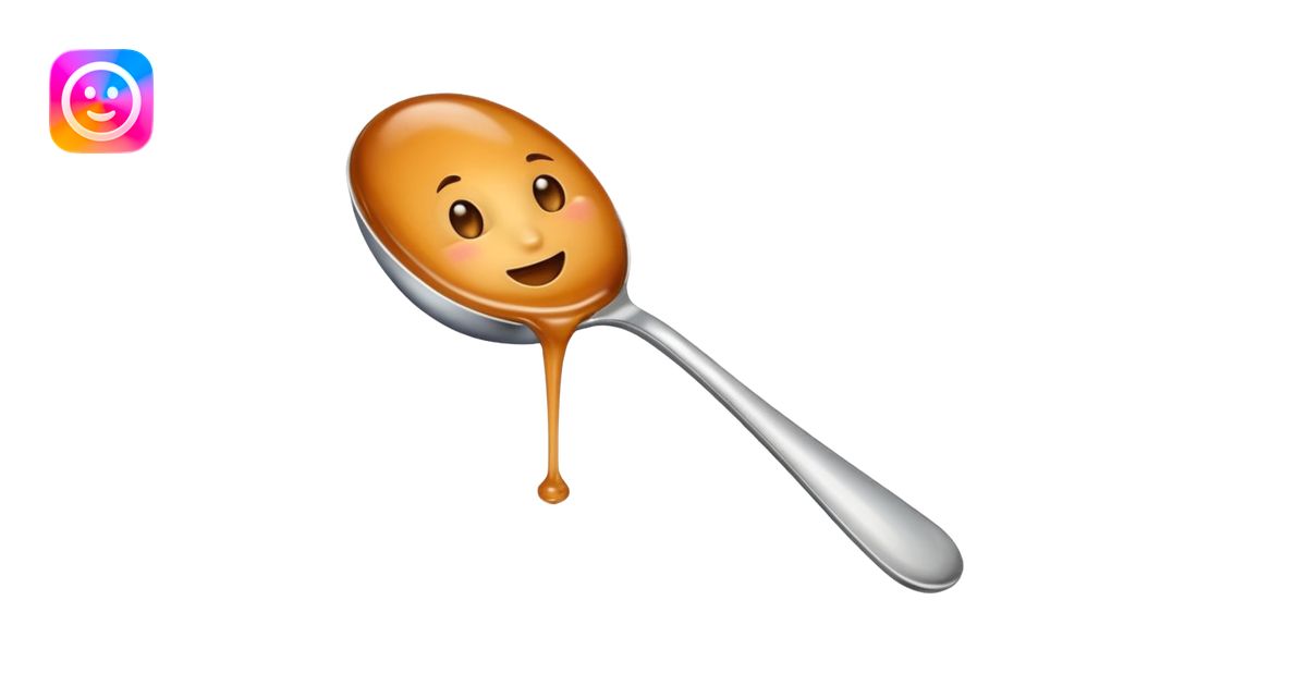 caramel on spoon emoji | AI Emoji Generator