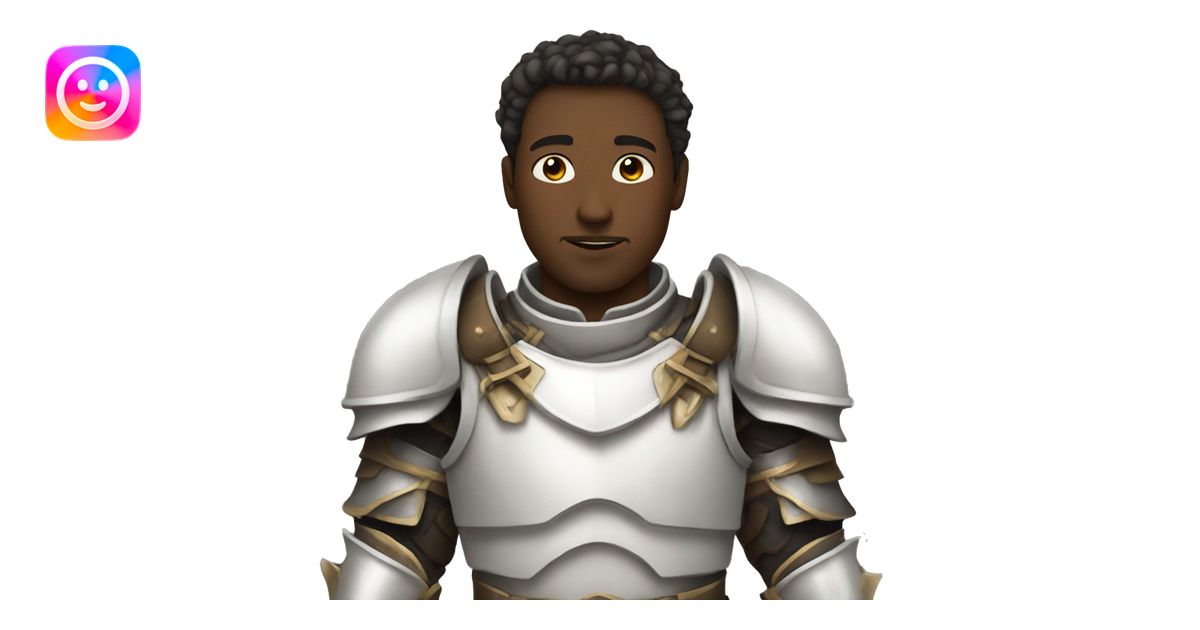 human with heavy white armor fantasy emoji | AI Emoji Generator