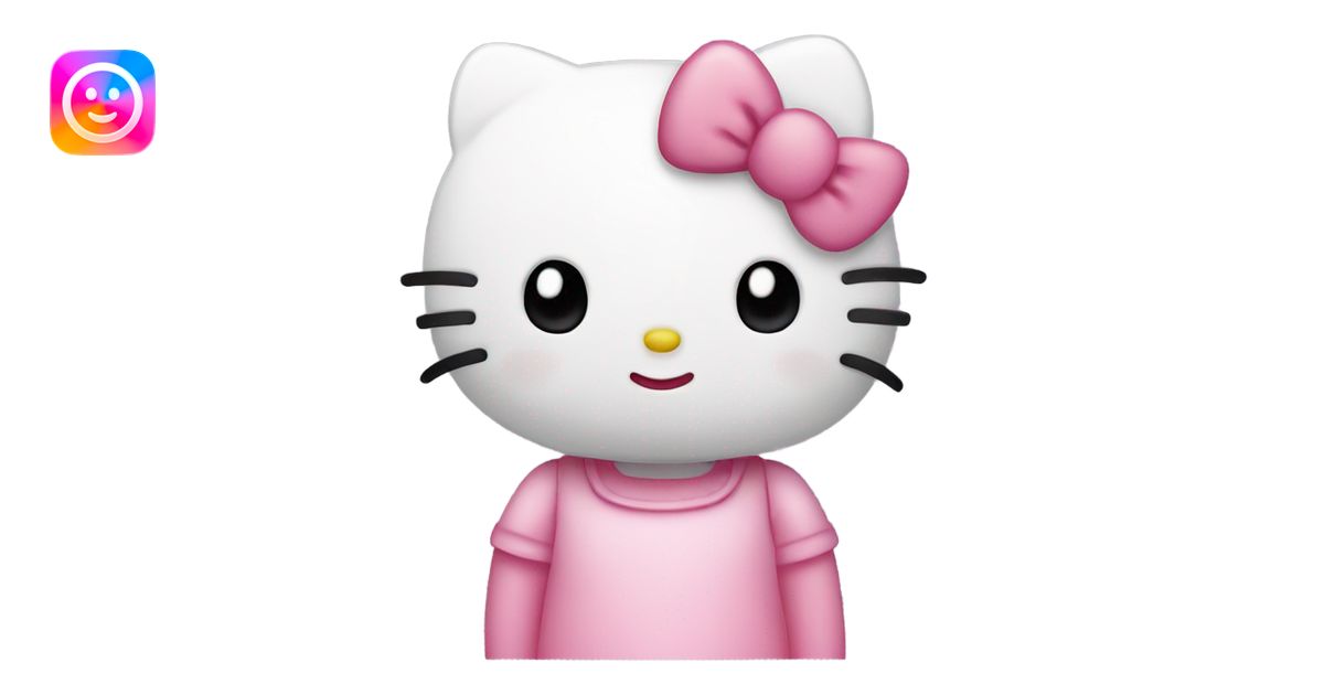Hello kitty blushing emoji | AI Emoji Generator