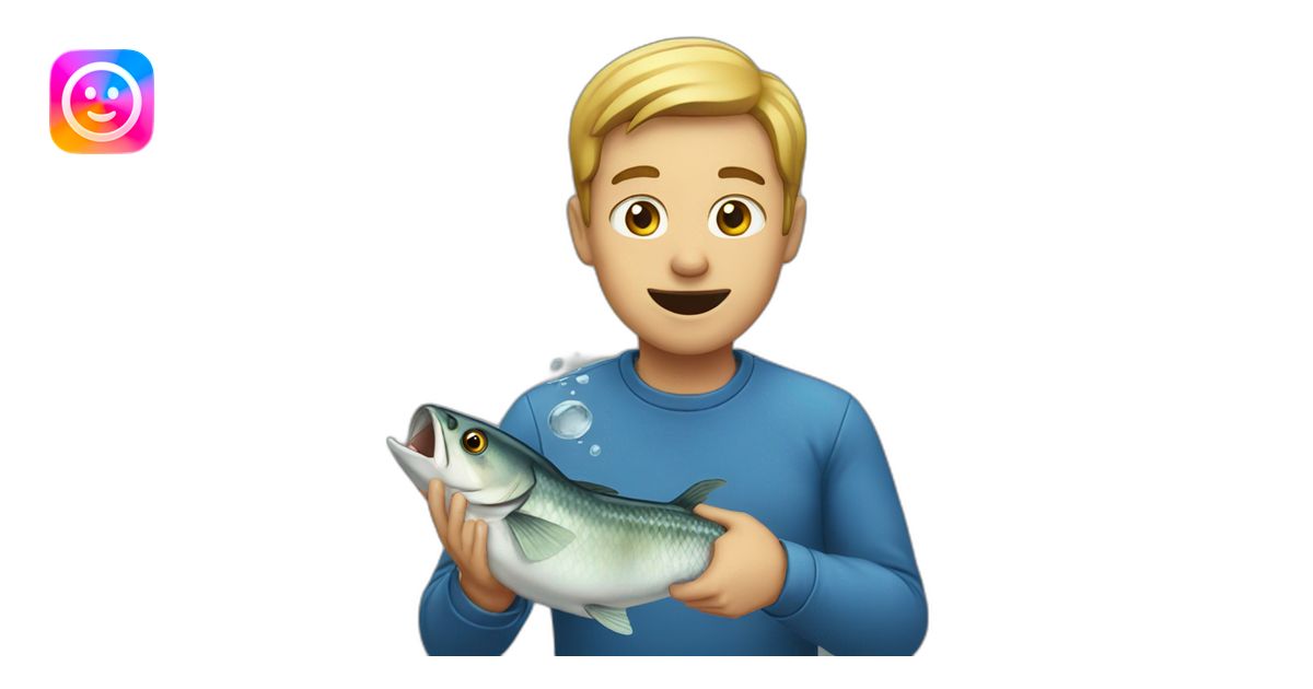 someone swallows the fish emoji | AI Emoji Generator
