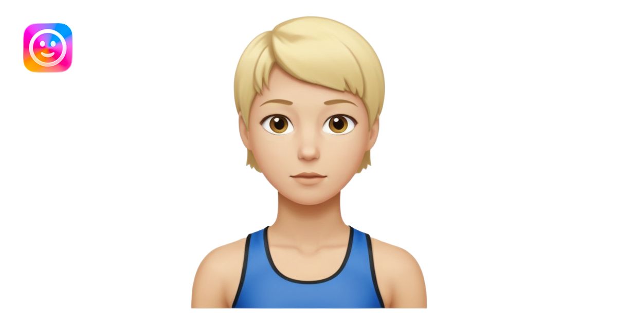 Blonde Short Haired Athlete Emoji Ai Emoji Generator