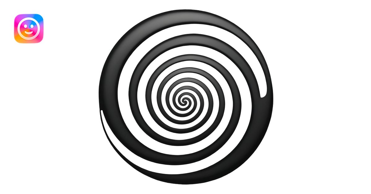 Make a hypnosis black and white spiral emoji | AI Emoji Generator