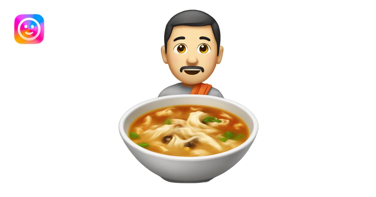 Hot and sour soup walking emoji | AI Emoji Generator
