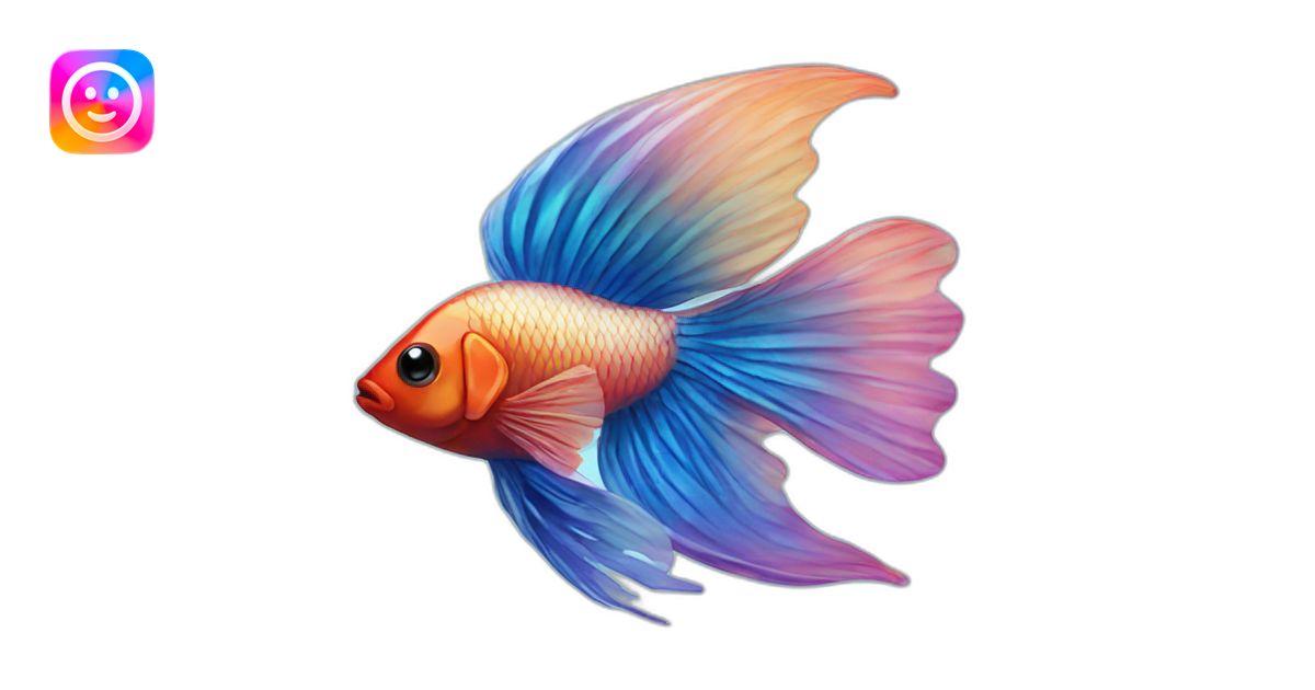 beta fish with angel wings emoji | AI Emoji Generator