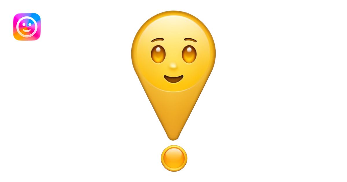 Exclamation point with yellow dot under it emoji | AI Emoji Generator