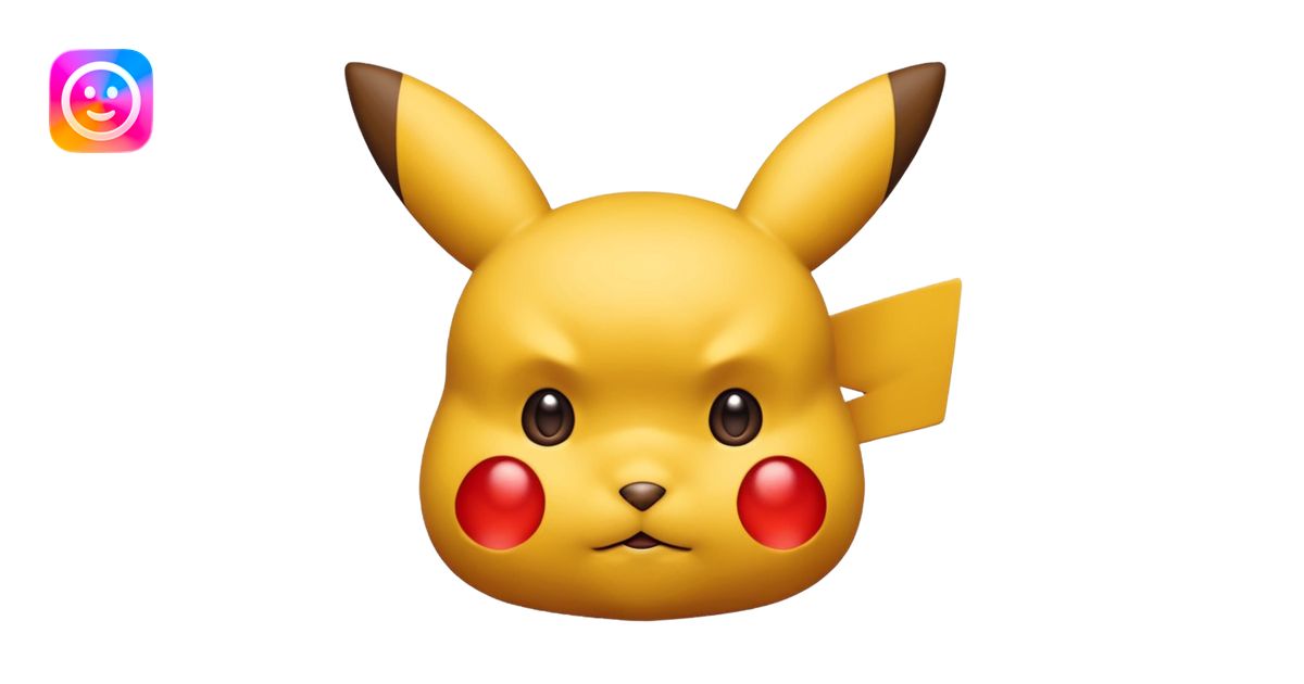 Un Pikachu rouge qui et triste emoji | AI Emoji Generator