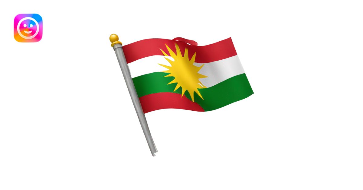 Kurdistan flag as emoji emoji | AI Emoji Generator