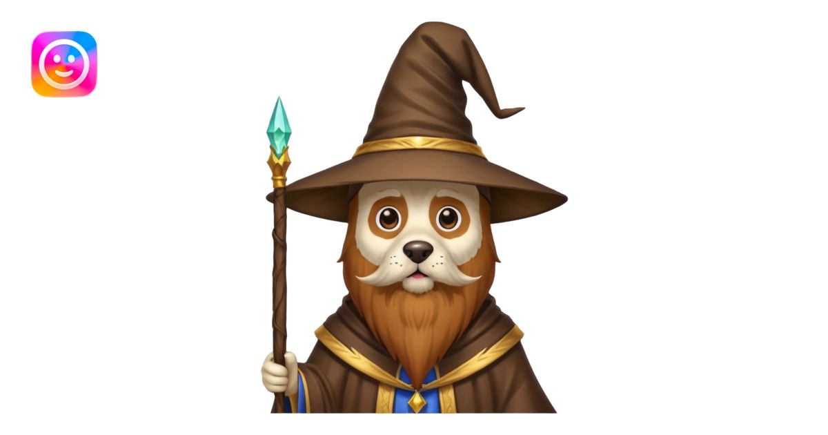 Dog wizard emoji | AI Emoji Generator