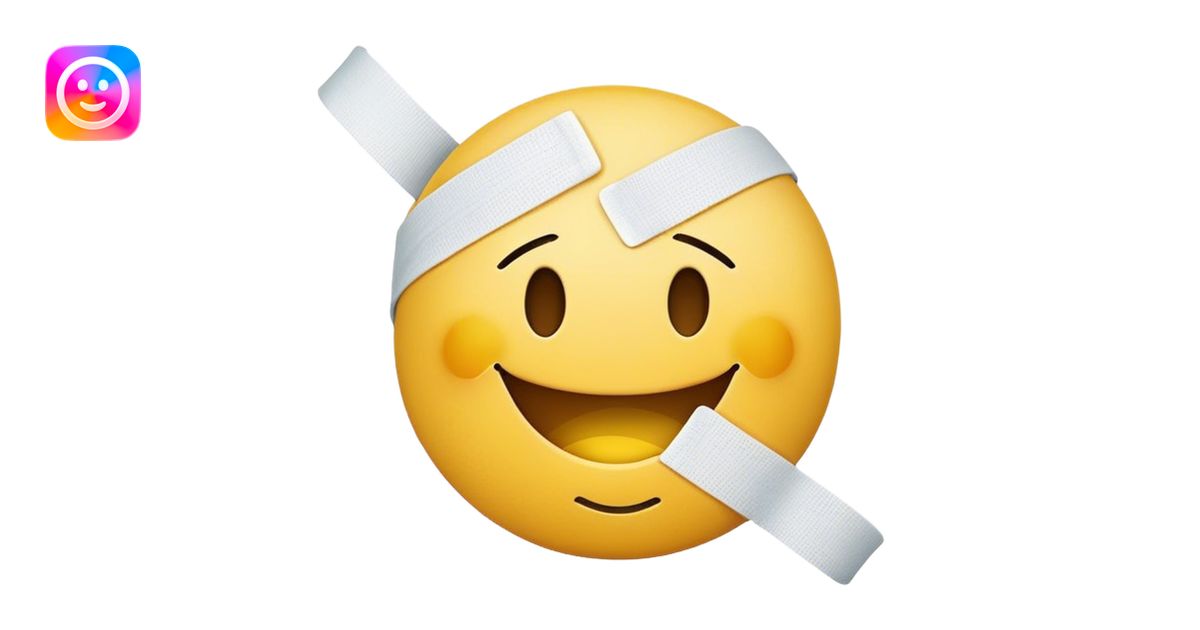 Injured smiley face emoji | AI Emoji Generator