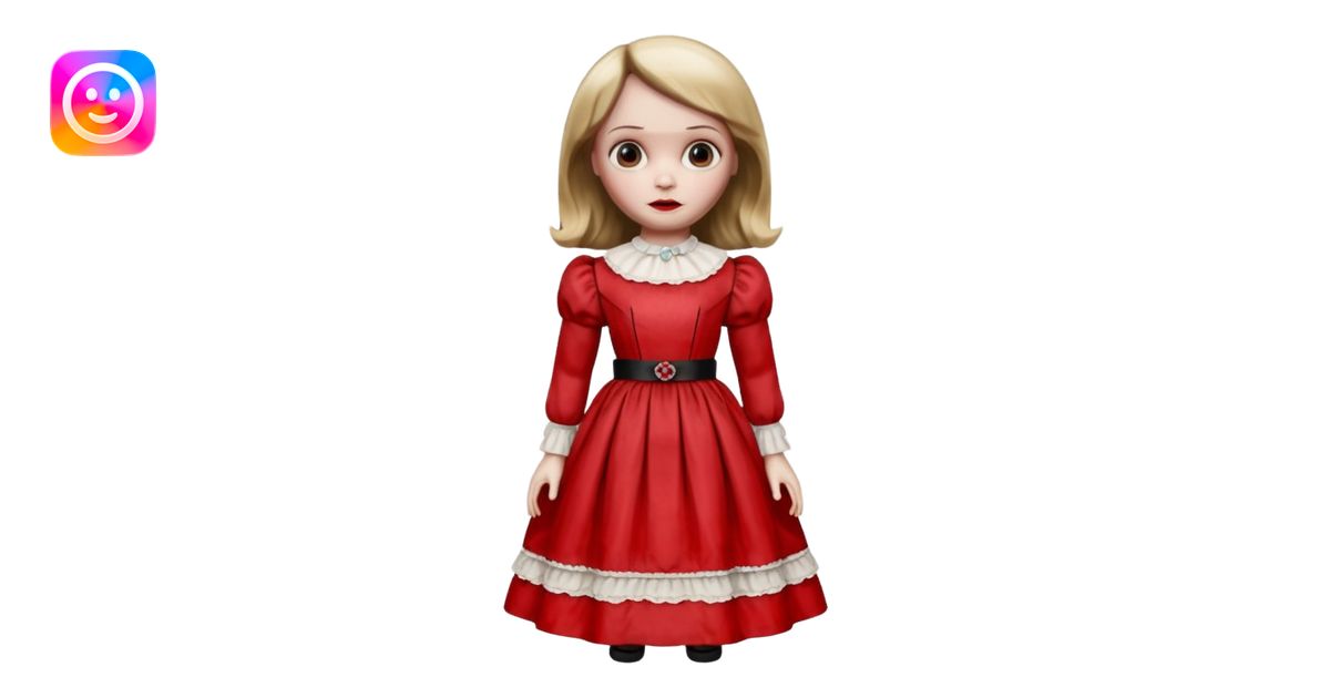 Annabelle doll from The Conjuring movie emoji | AI Emoji Generator