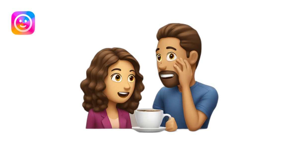 gossip and coffee time emoji | AI Emoji Generator