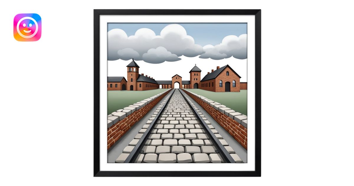 Auschwitz camp from outside but png of that structure emoji | AI Emoji ...