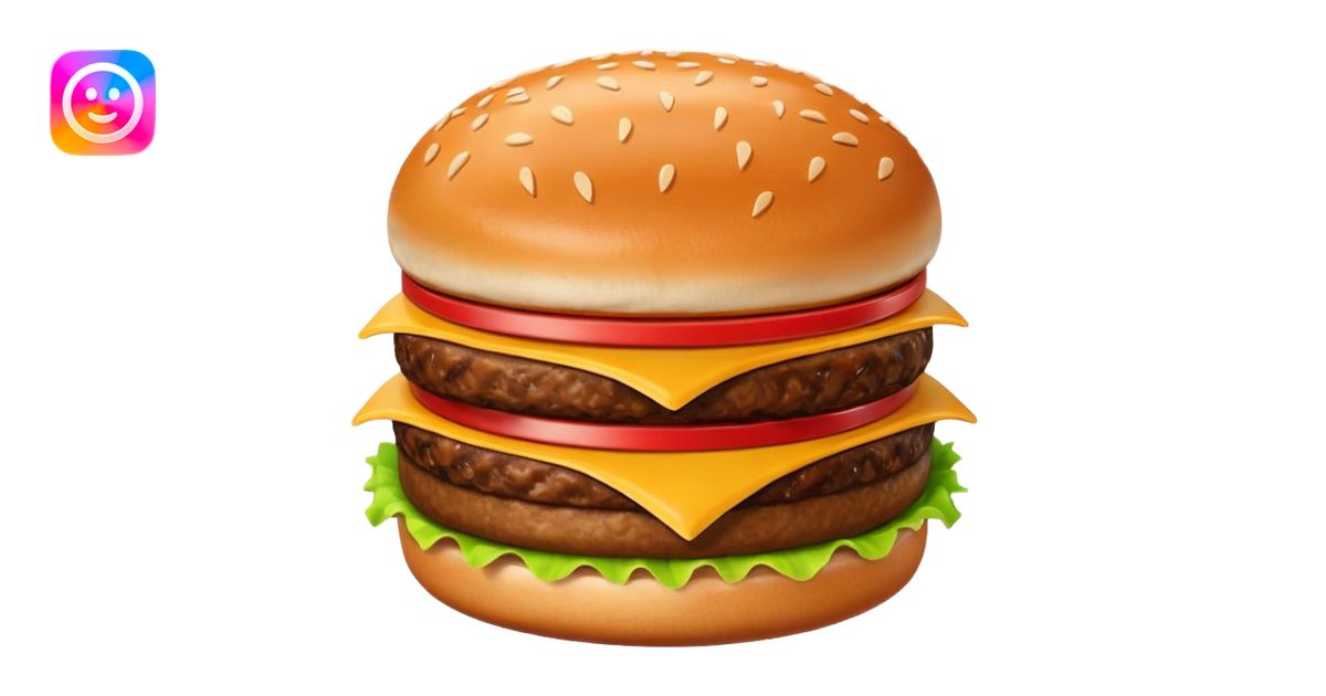 mcdonalds burger single patty emoji | AI Emoji Generator