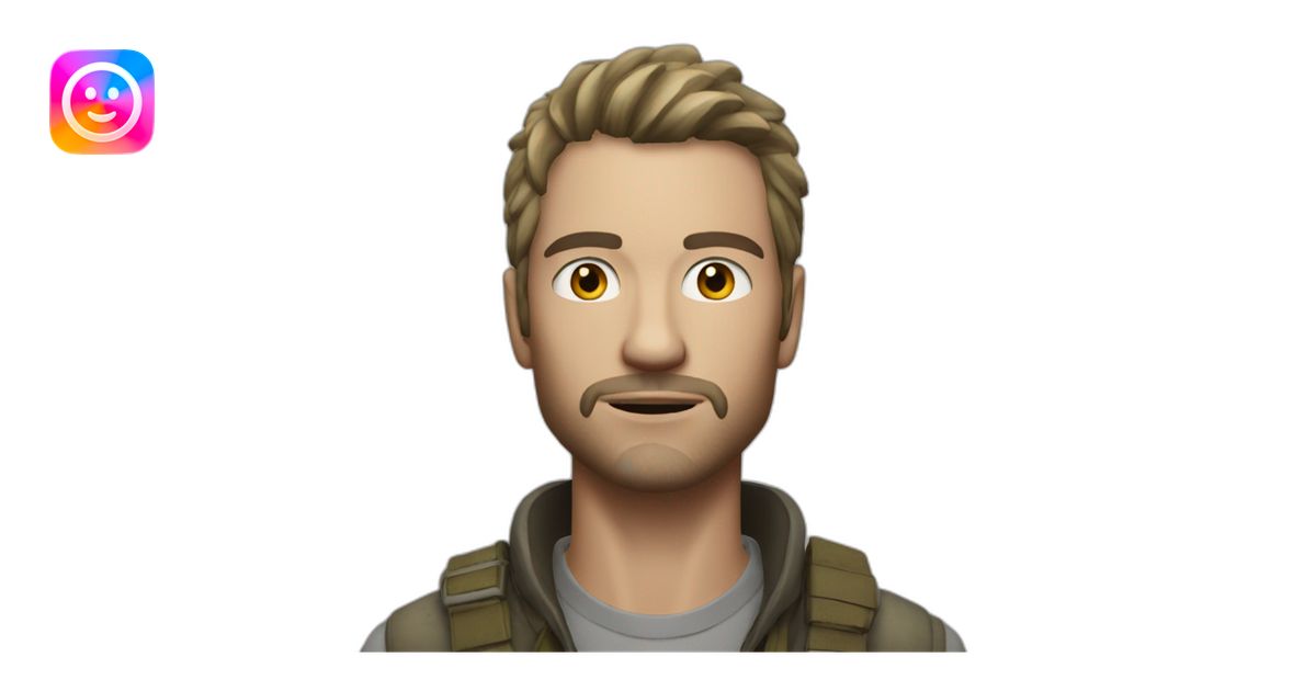 DayZ white survivor with stubble emoji | AI Emoji Generator