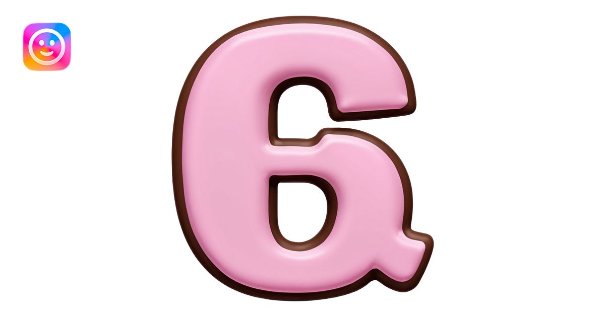 “Single pink bubble letter D, white outline, bottom dipped in chocolate ...